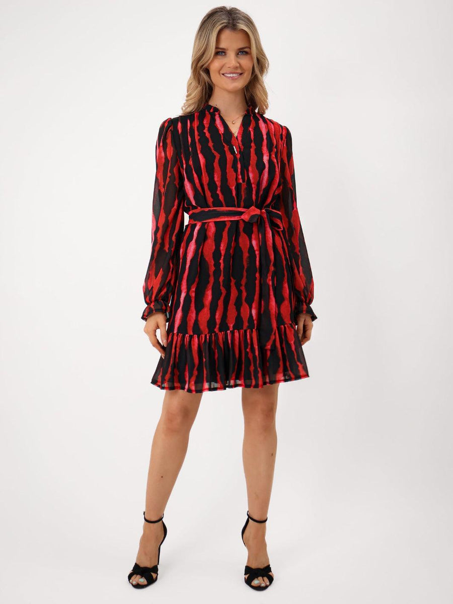 Kate & Pippa Venus Mini Dress In Red Print
